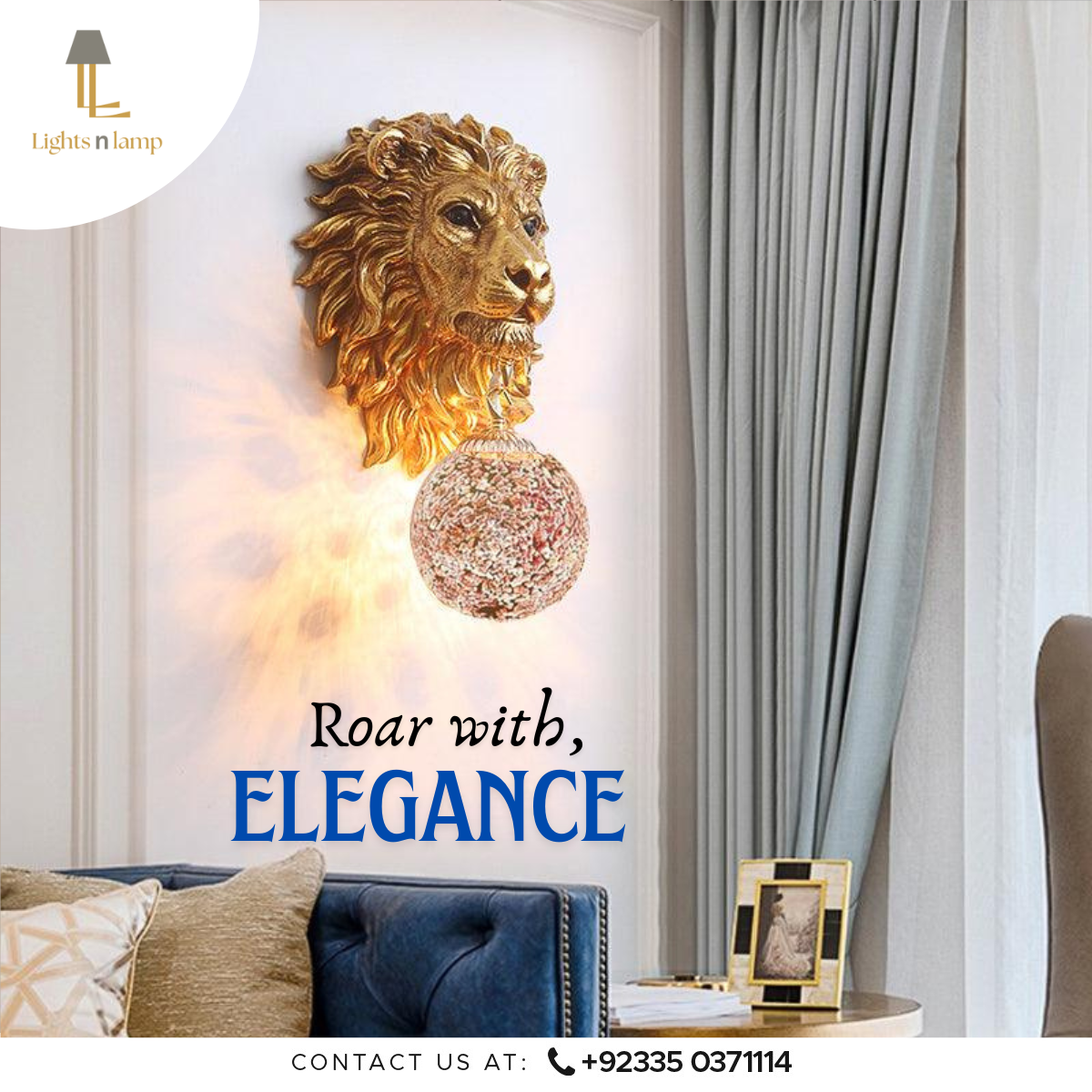 LION HEAD WALL LAMP – Lights n Lamp