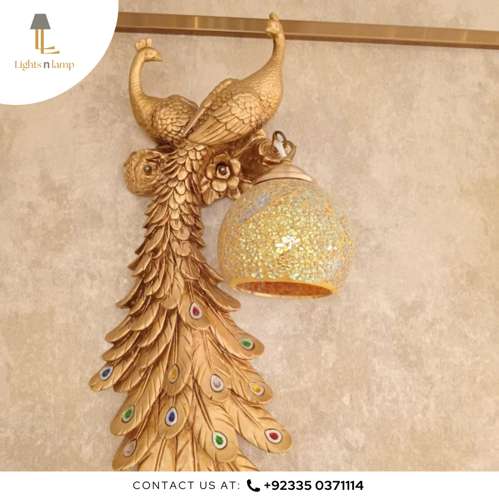 DECORATIVE PEACOCK WALL LIGHT – Lights n Lamp